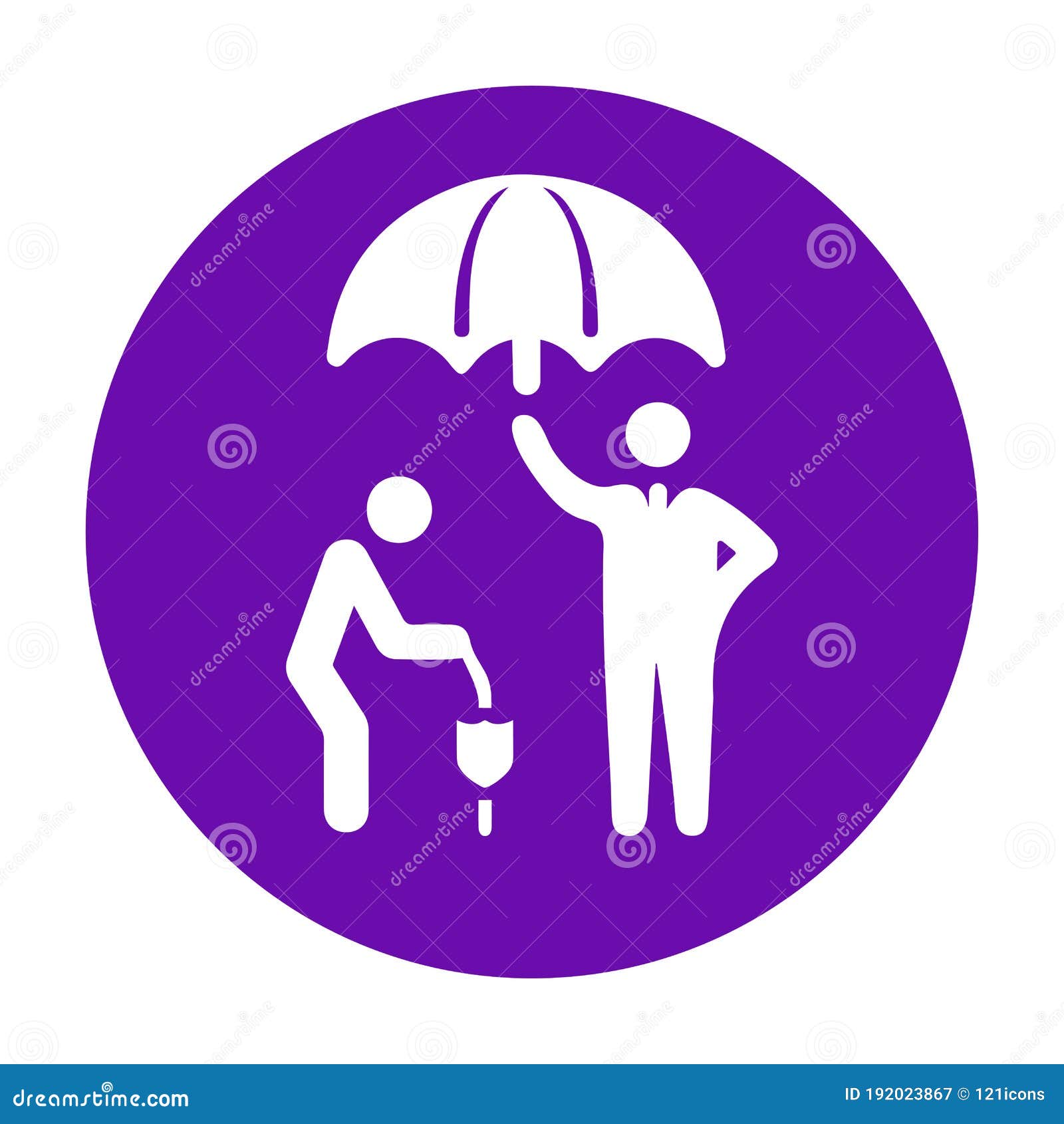 Old Man, Life Insurance Icon / Colorful Vector Stock Vector ...