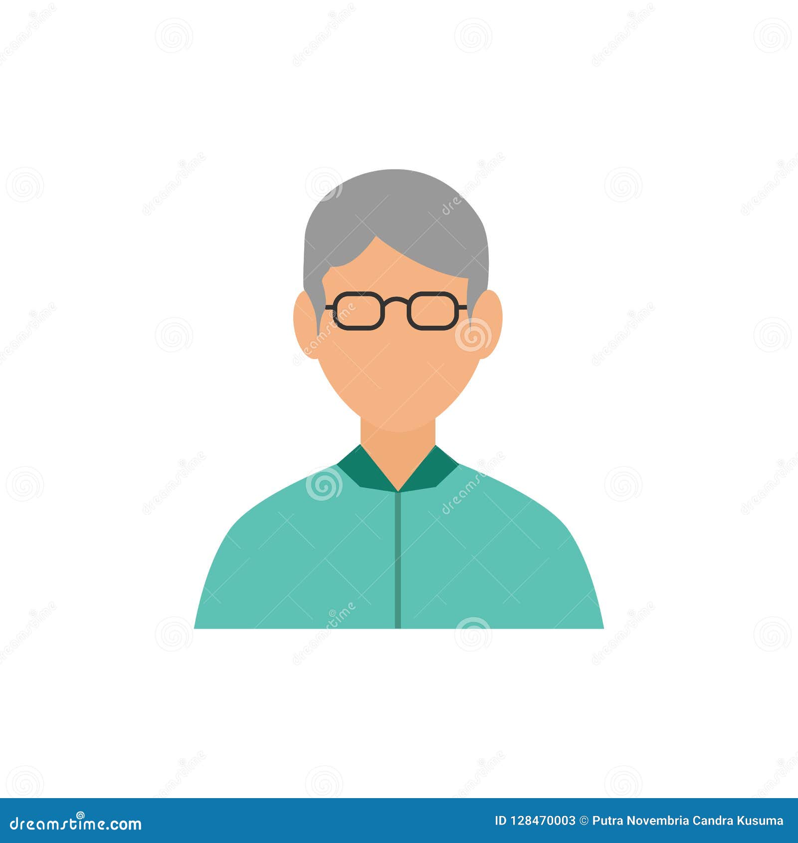 Old Man Logo Icon Design stock vector. Illustration of moustache ...