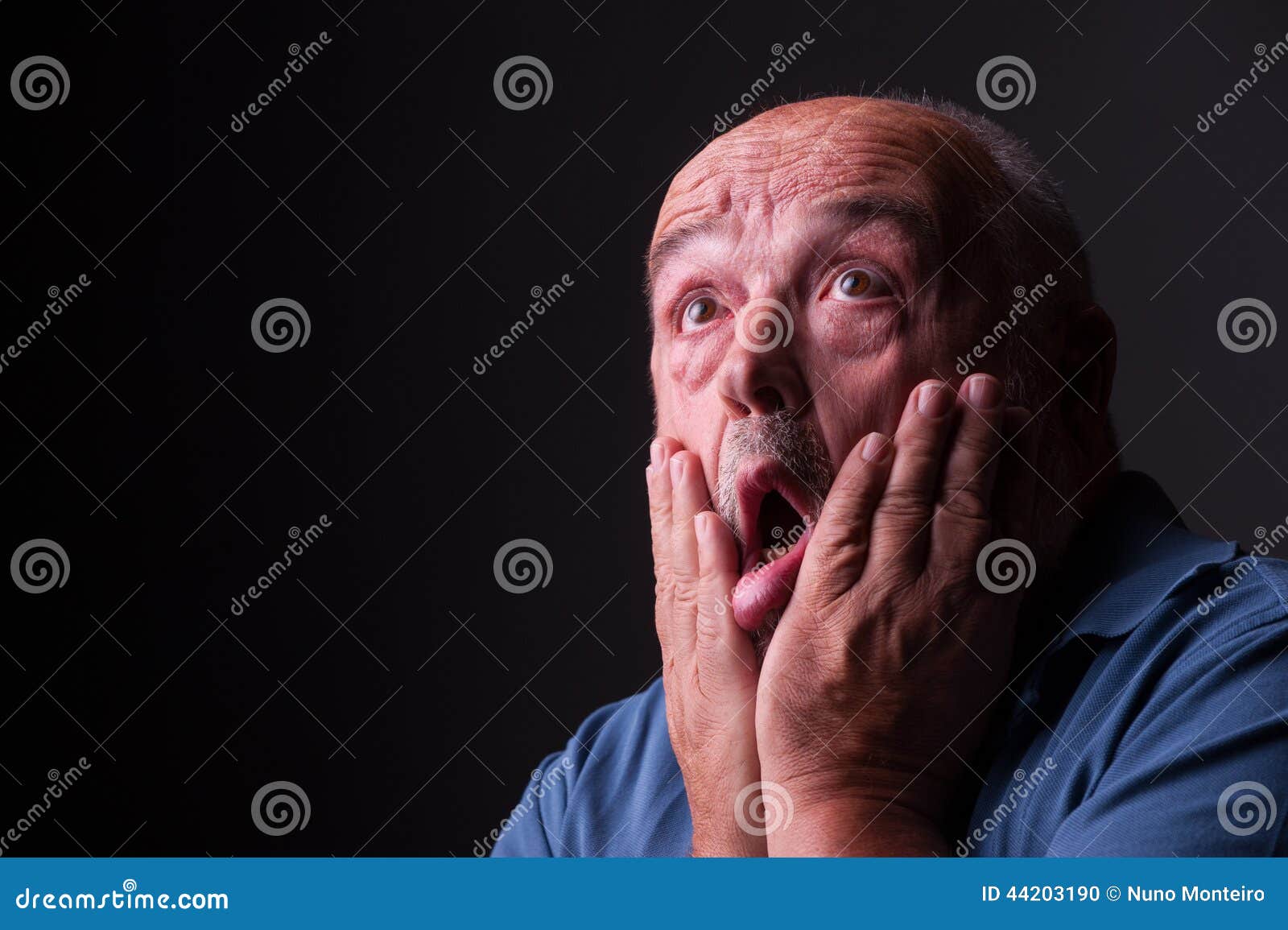 Old Man Looking Scared or Crazy Stock Photo - Image of afraid ...