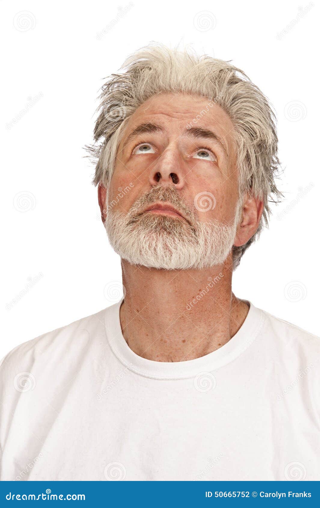 Old Man Looking Up stock photo. Image of brightly, shirt - 50665752