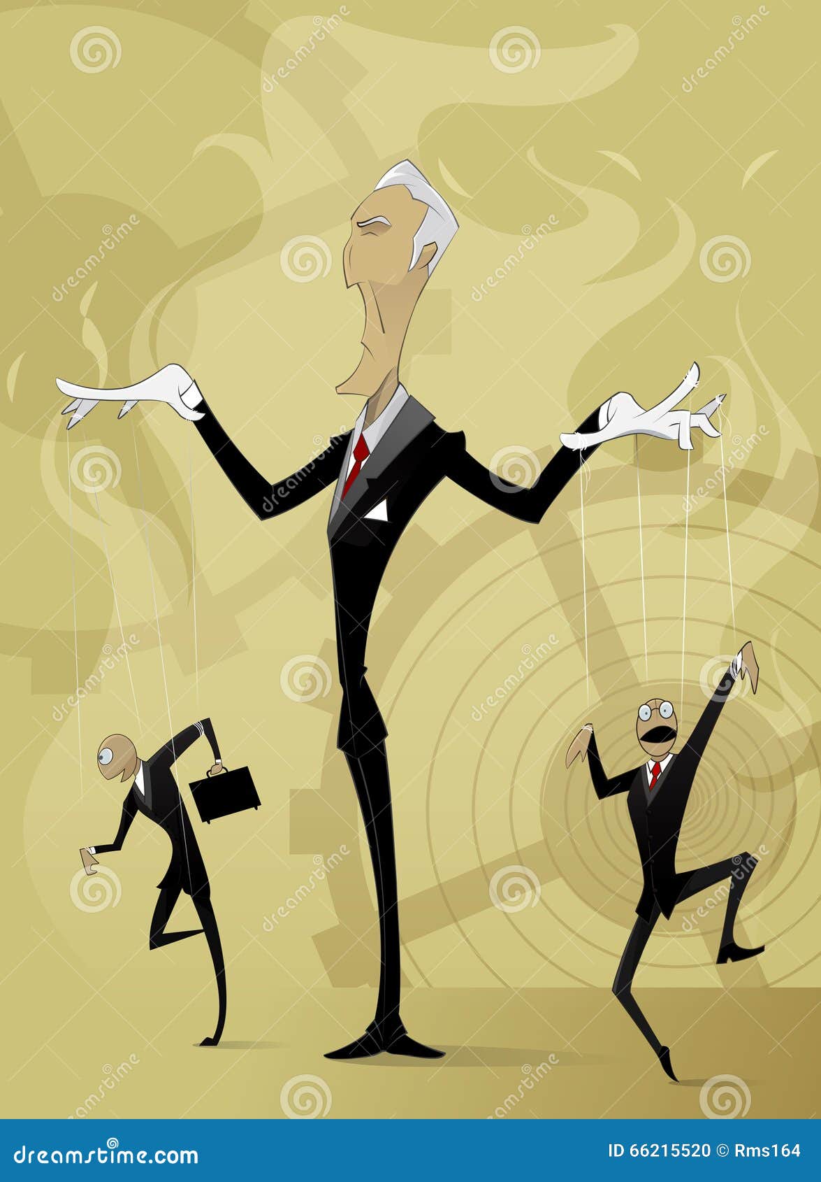 Boss Manipulates Puppet Male And Female Characters With Hand Control ...