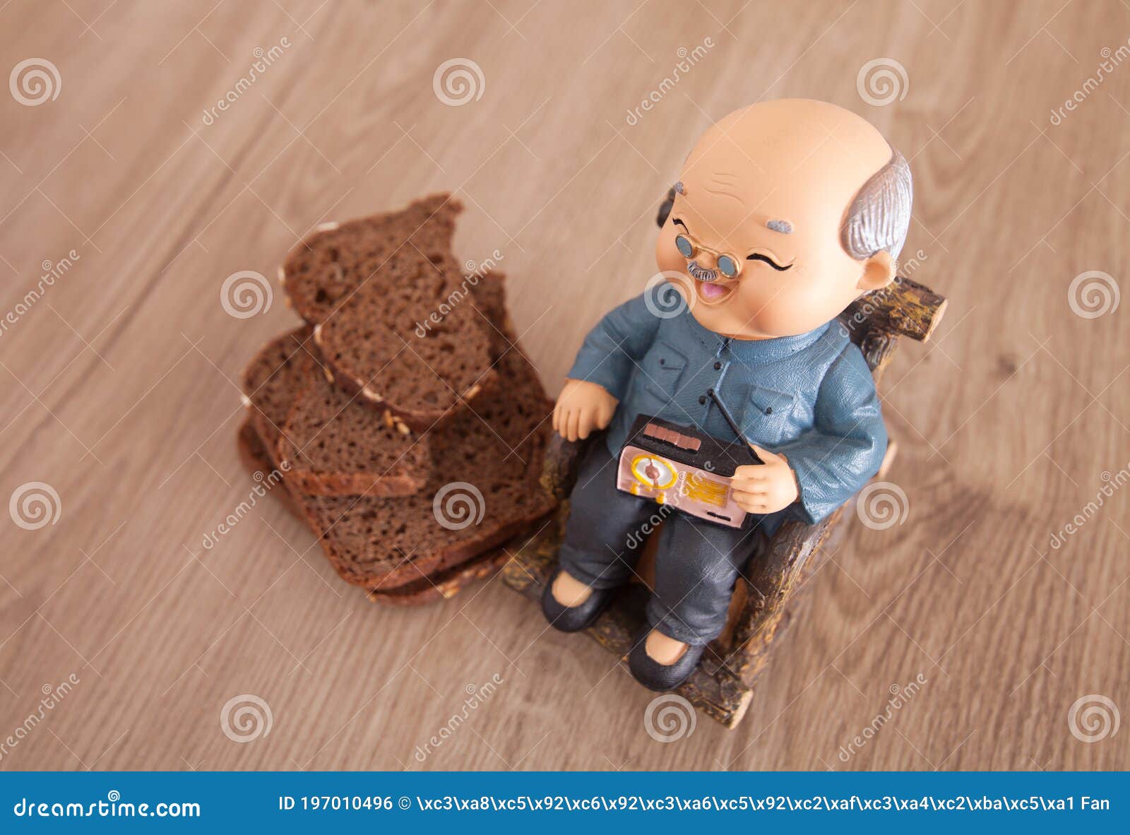 Old Man Model and Slices of Bread Stock Photo - Image of wheat, looking ...