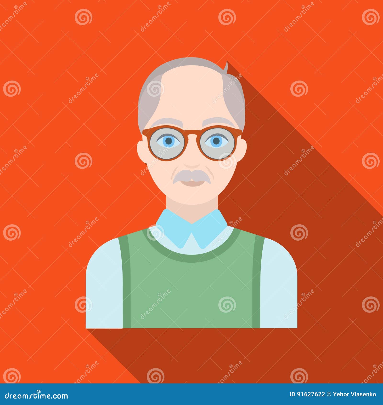 Old Man.Old Age Single Icon in Flat Style Vector Symbol Stock ...