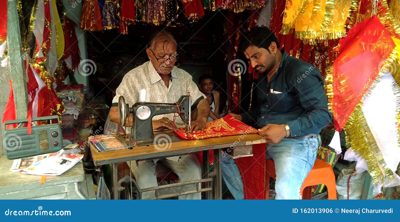 An Old Man Operating Sewing Machine at Workshop Editorial Photo - Image ...