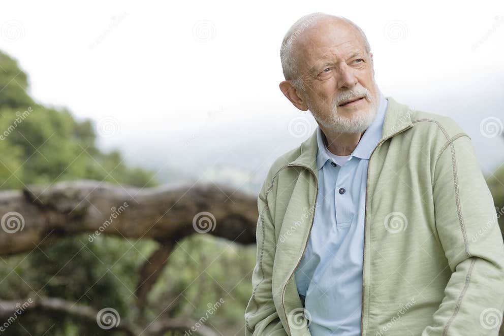 Old Man Outdoors stock image. Image of look, nature, alone - 14485149