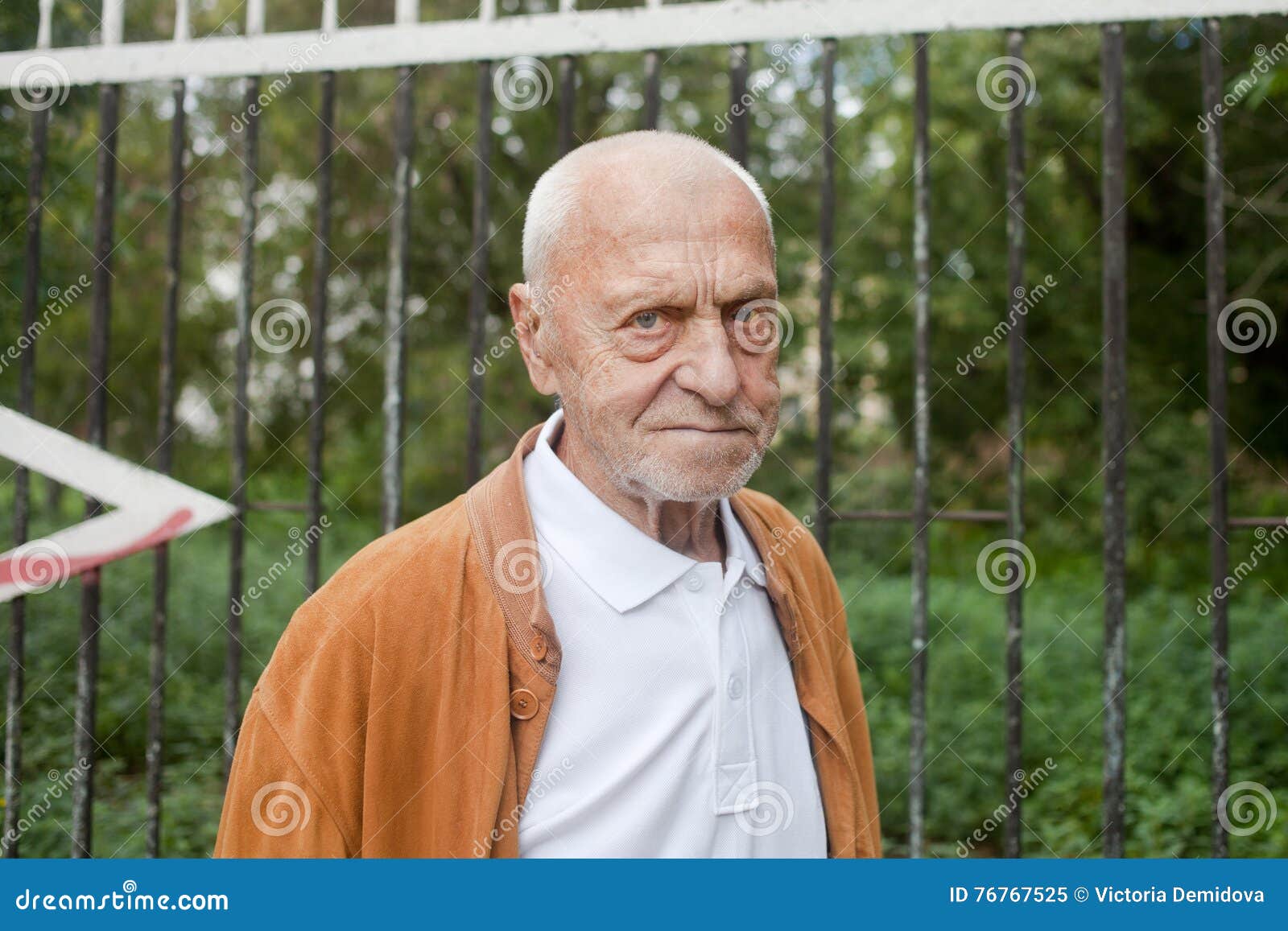 Old Man Outdoors. Summer Time. Stock Image - Image of glad, alone: 76767525