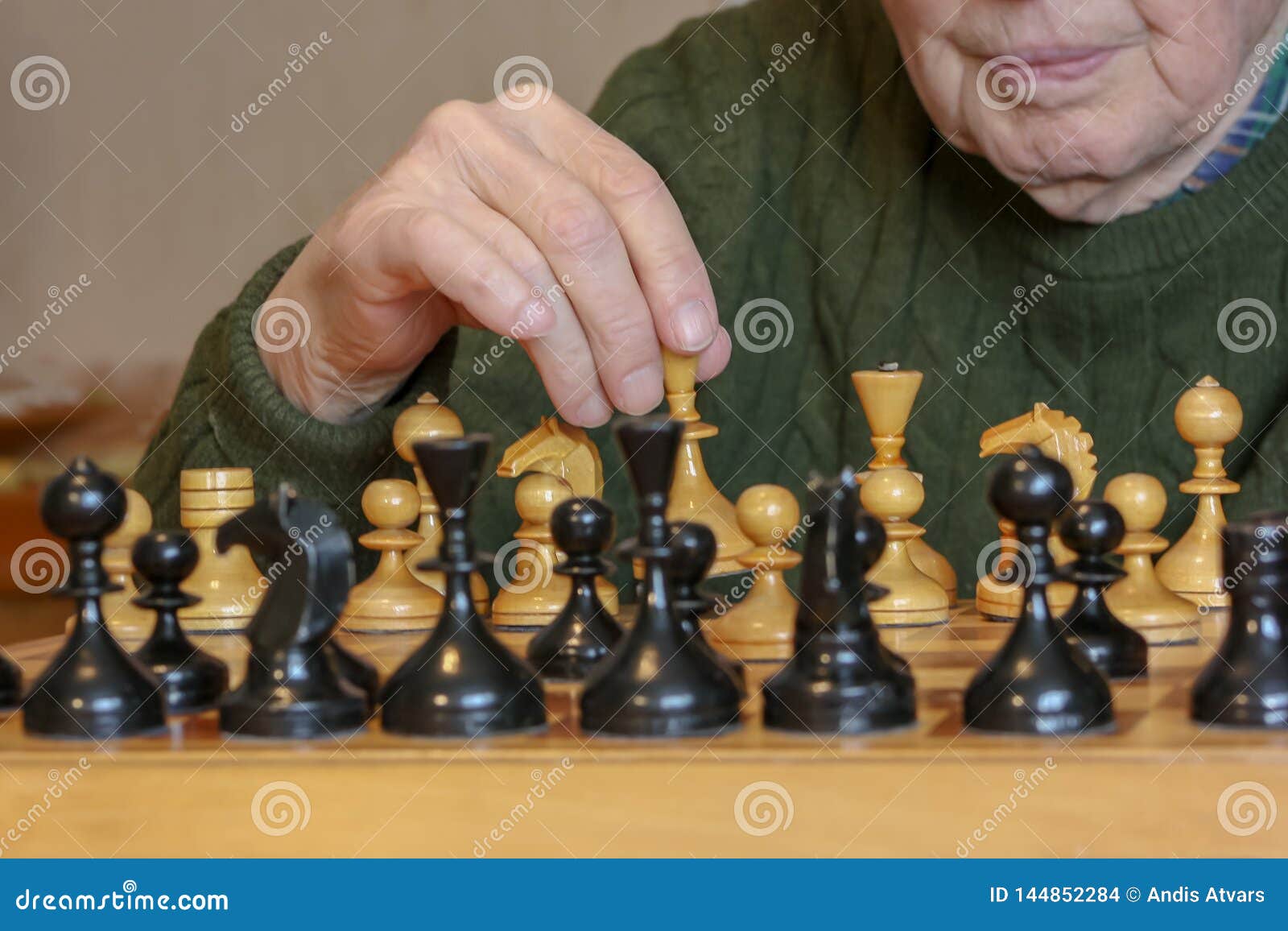 Old Man Playing Chess Stock Photos - Download 884 Royalty Free Photos