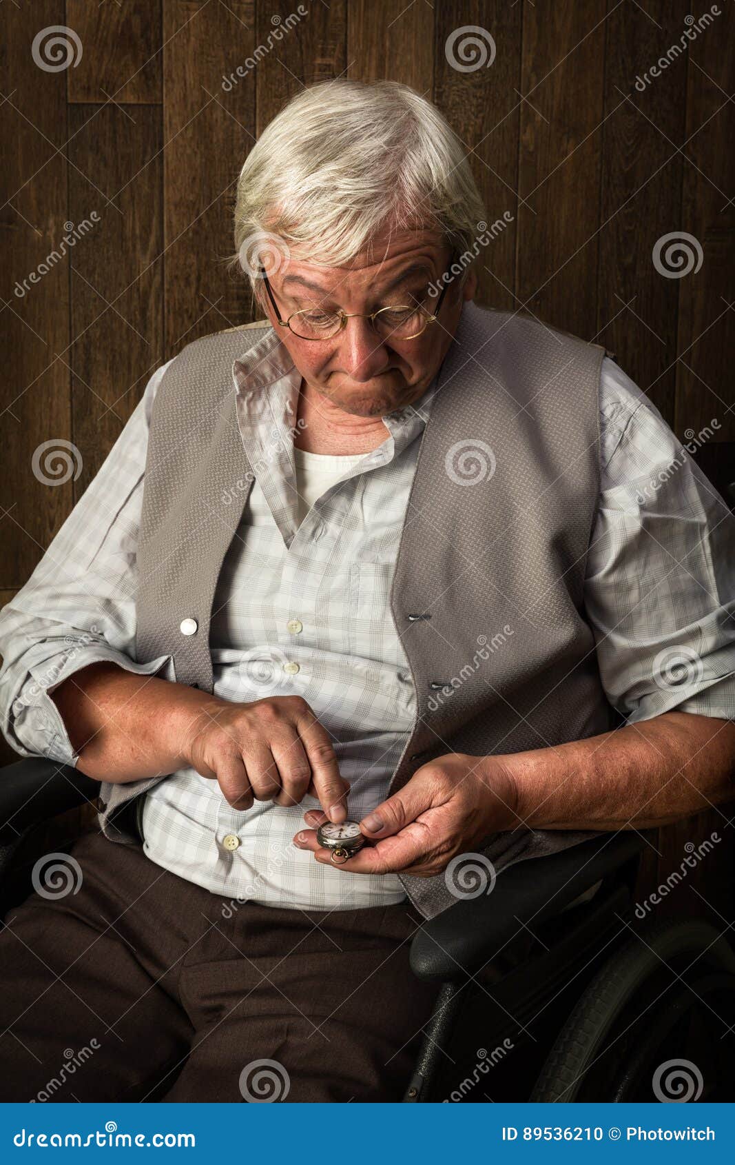 Old man and pocket watch stock photo. Image of retirement - 89536210