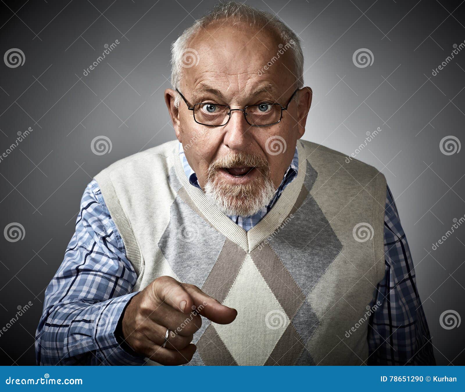 Old Man Pointing To the Camera. Stock Photo - Image of adult ...