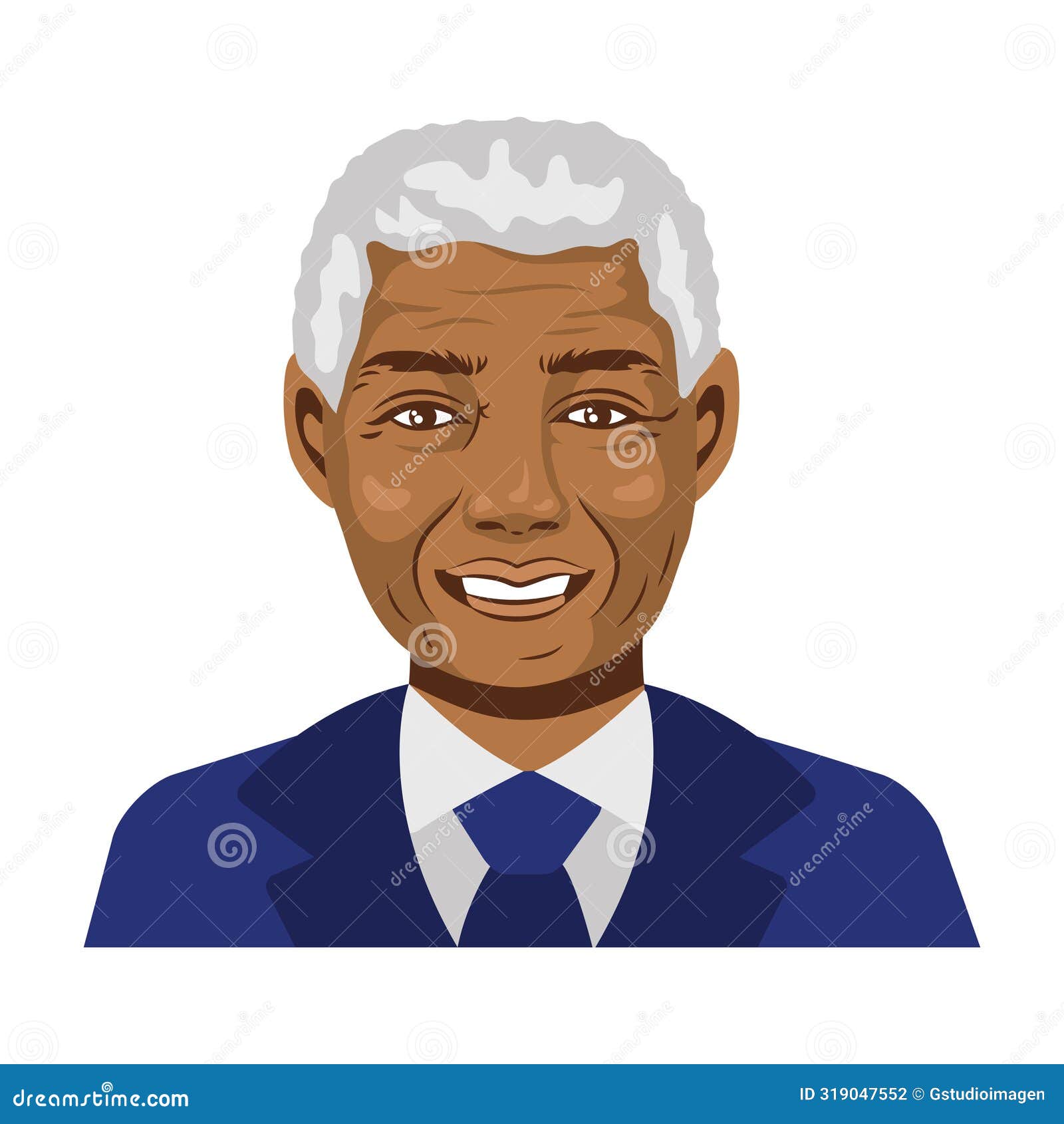 Old man portrait smiling stock vector. Illustration of ethnicity ...