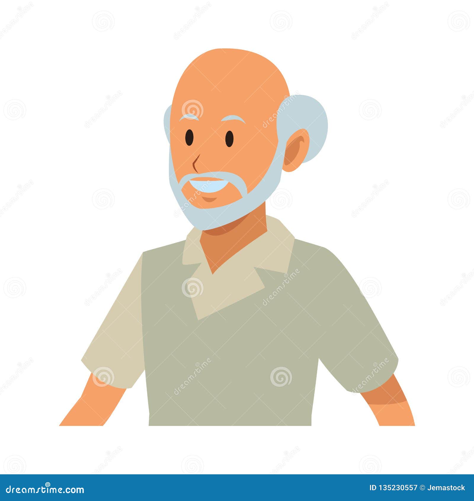 Old man profile stock vector. Illustration of vector - 135230557