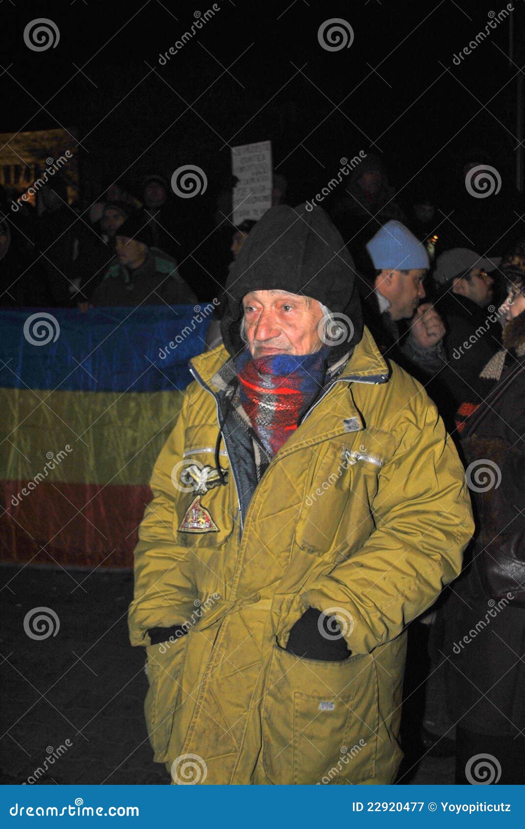 Old man protesting editorial photography. Image of december - 22920477