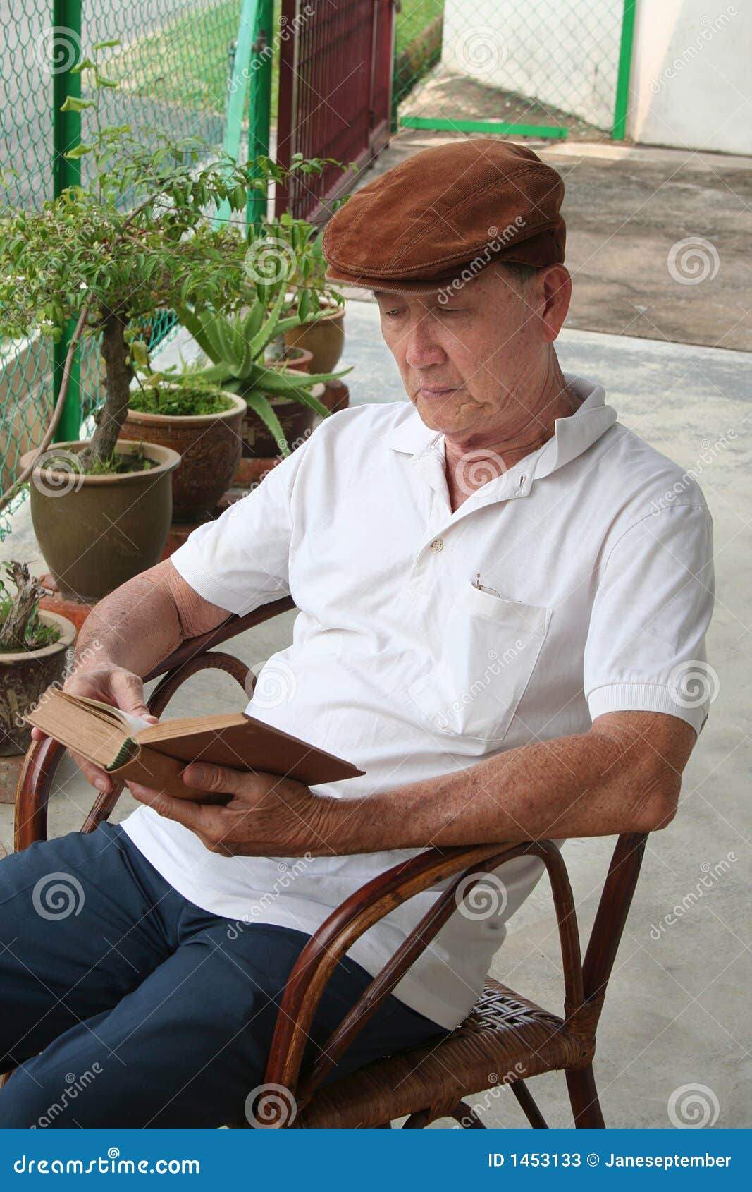 Old man reading stock image. Image of reading, leisure - 1453133