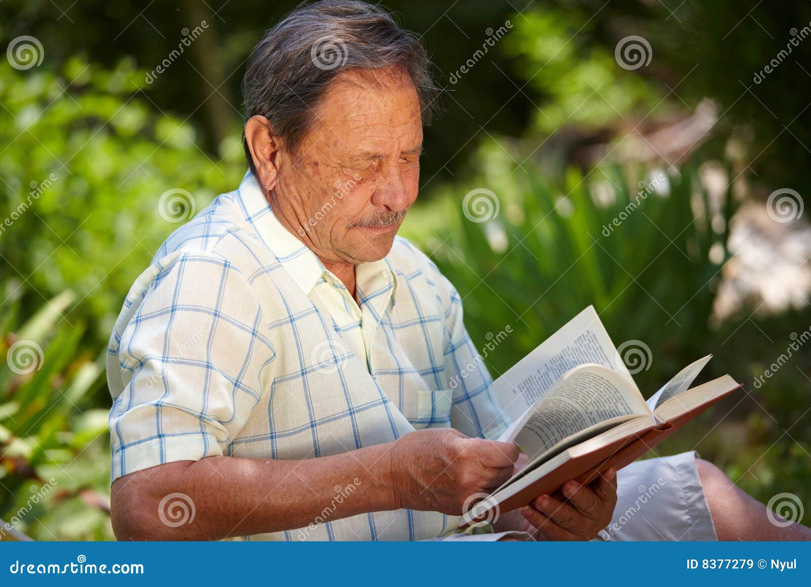 Old man reading book stock image. Image of face, clever - 8377279