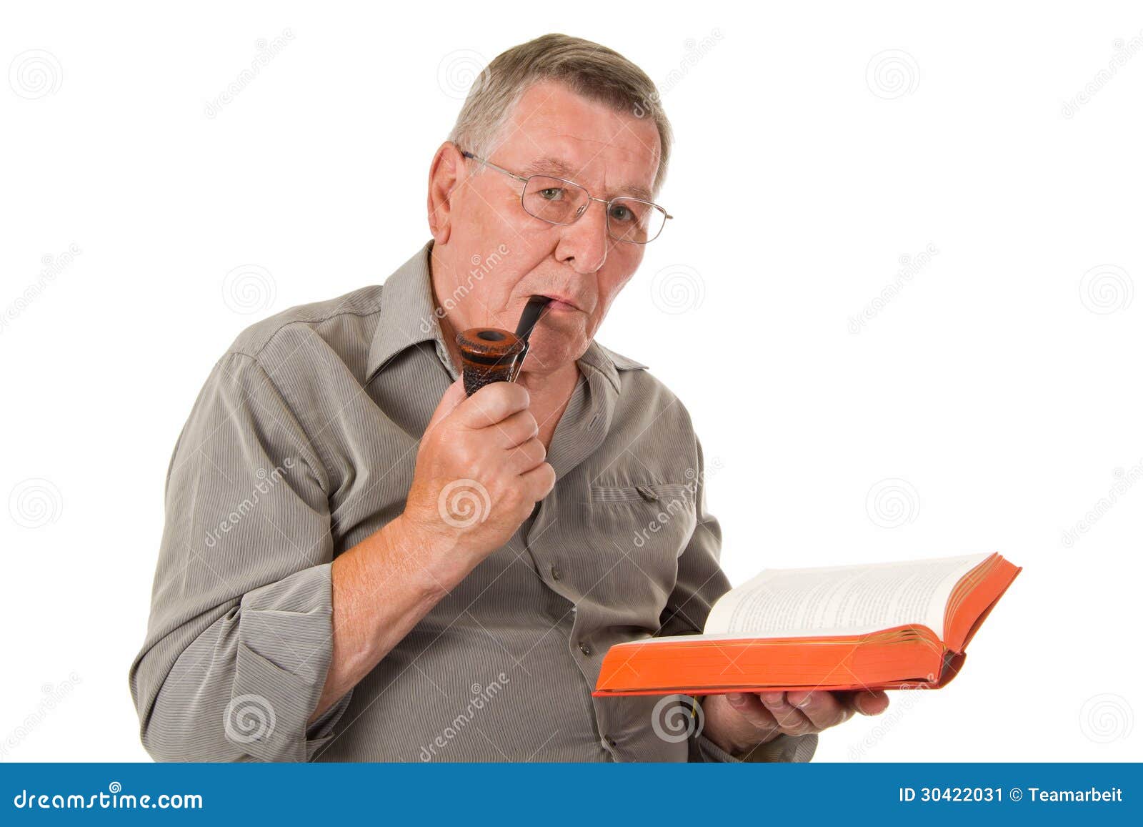 Old man reading a book stock image. Image of portrait - 30422031