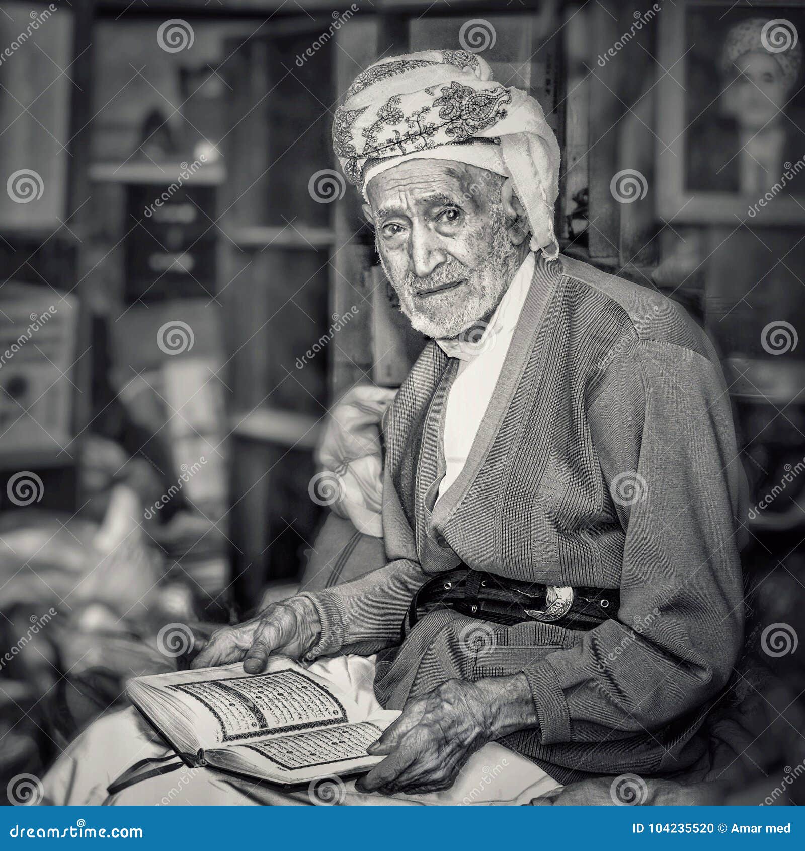 Old man reading Quran editorial image. Image of quran - 104235520