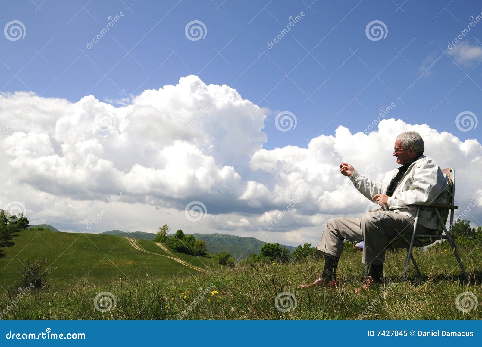Old Man Resting In The Nature Royalty Free Stock Photo - Image: 7427045