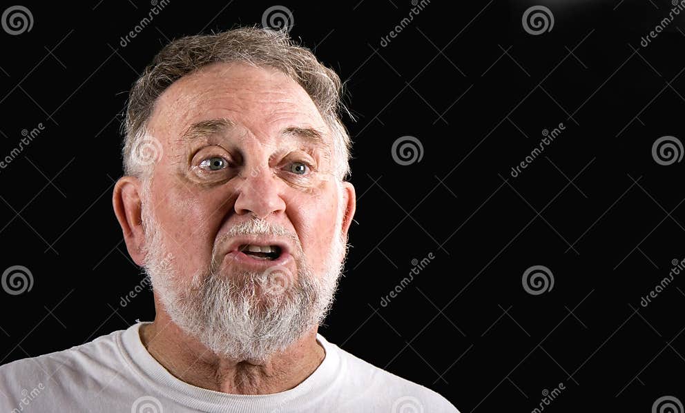 Old Man Saying Yes stock photo. Image of shirt, happy - 4937848