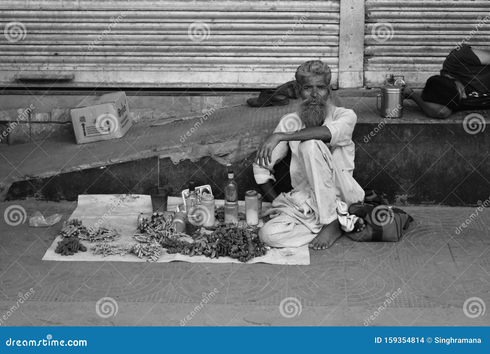 An Old Man Selling Things in Jaipur, Rajasthan Editorial Stock Image ...