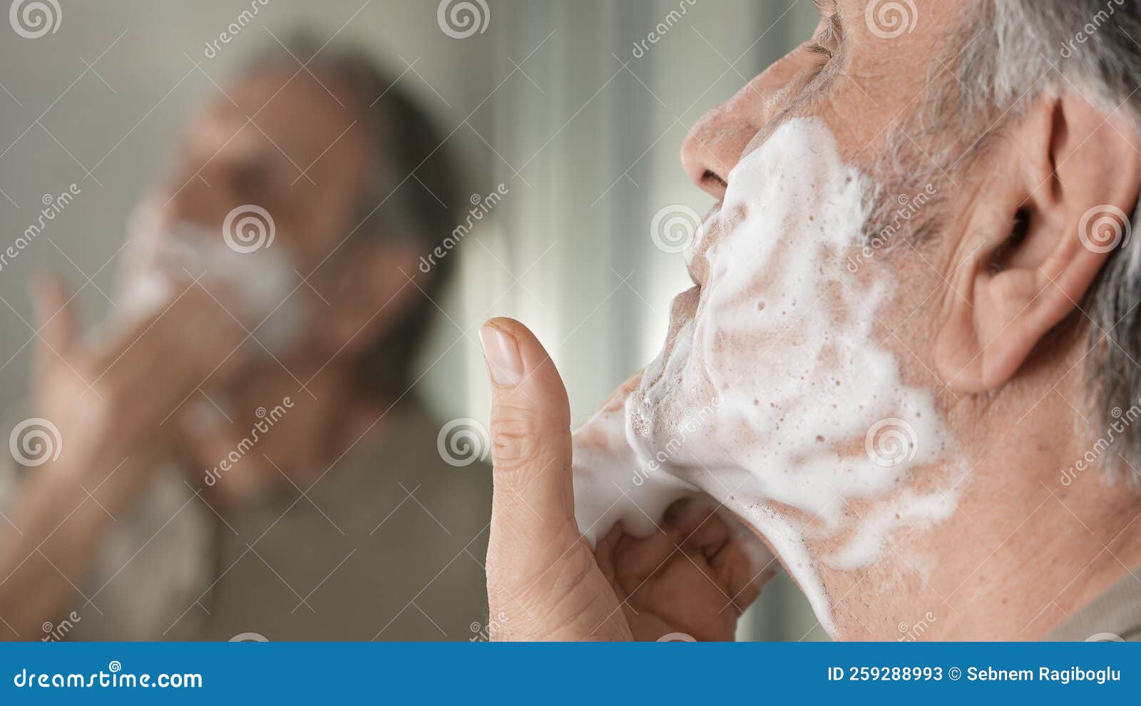 Old man shaves his beard stock image. Image of care - 259288993 Old man shaves his beard stock image. Image of care - 259288993