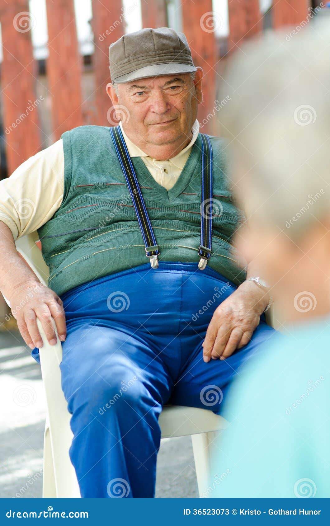 Old man sitting stock image. Image of looking, retired - 36523073