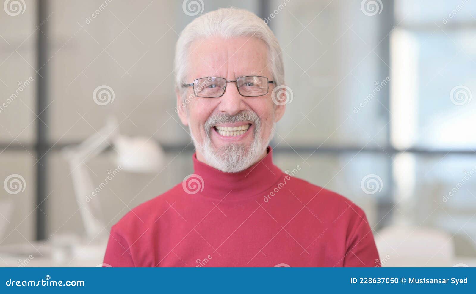 Old Man Smiling at Camera stock photo. Image of laughing - 228637050