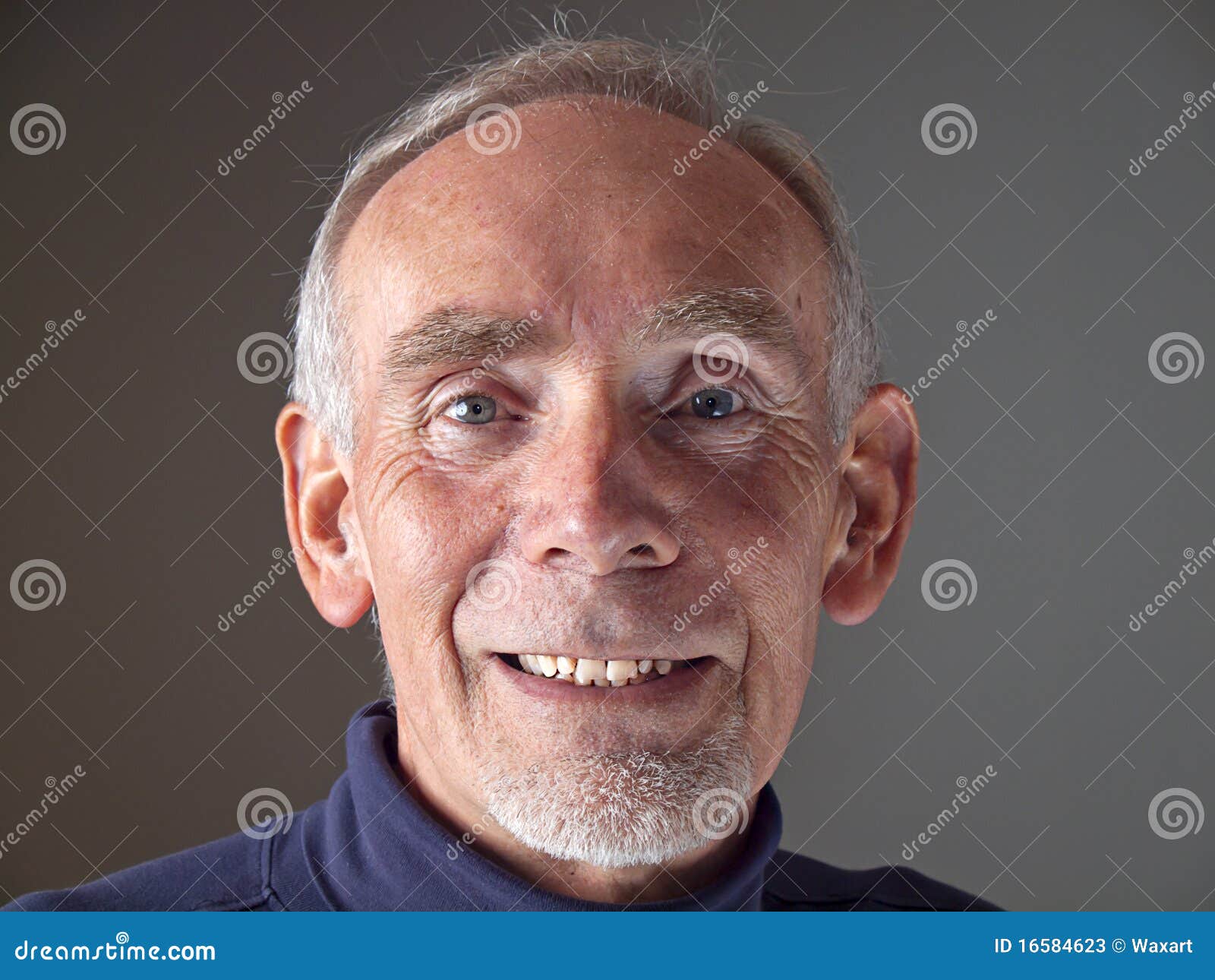 Old man smiling happily stock image. Image of aging, camera - 16584623