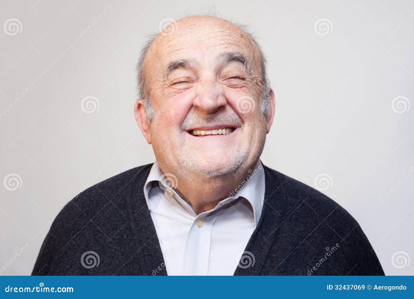 Old man smiling stock image. Image of isolated, casual - 32437069