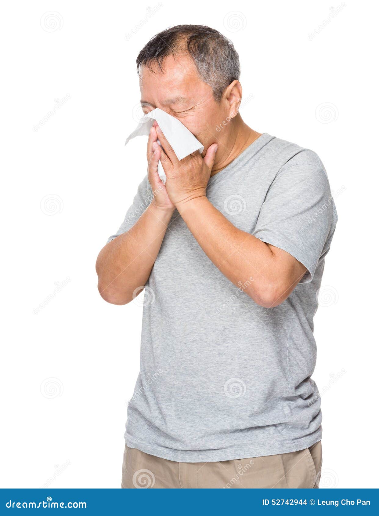 Old man sneeze stock photo. Image of cold, elder, mandarin - 52742944