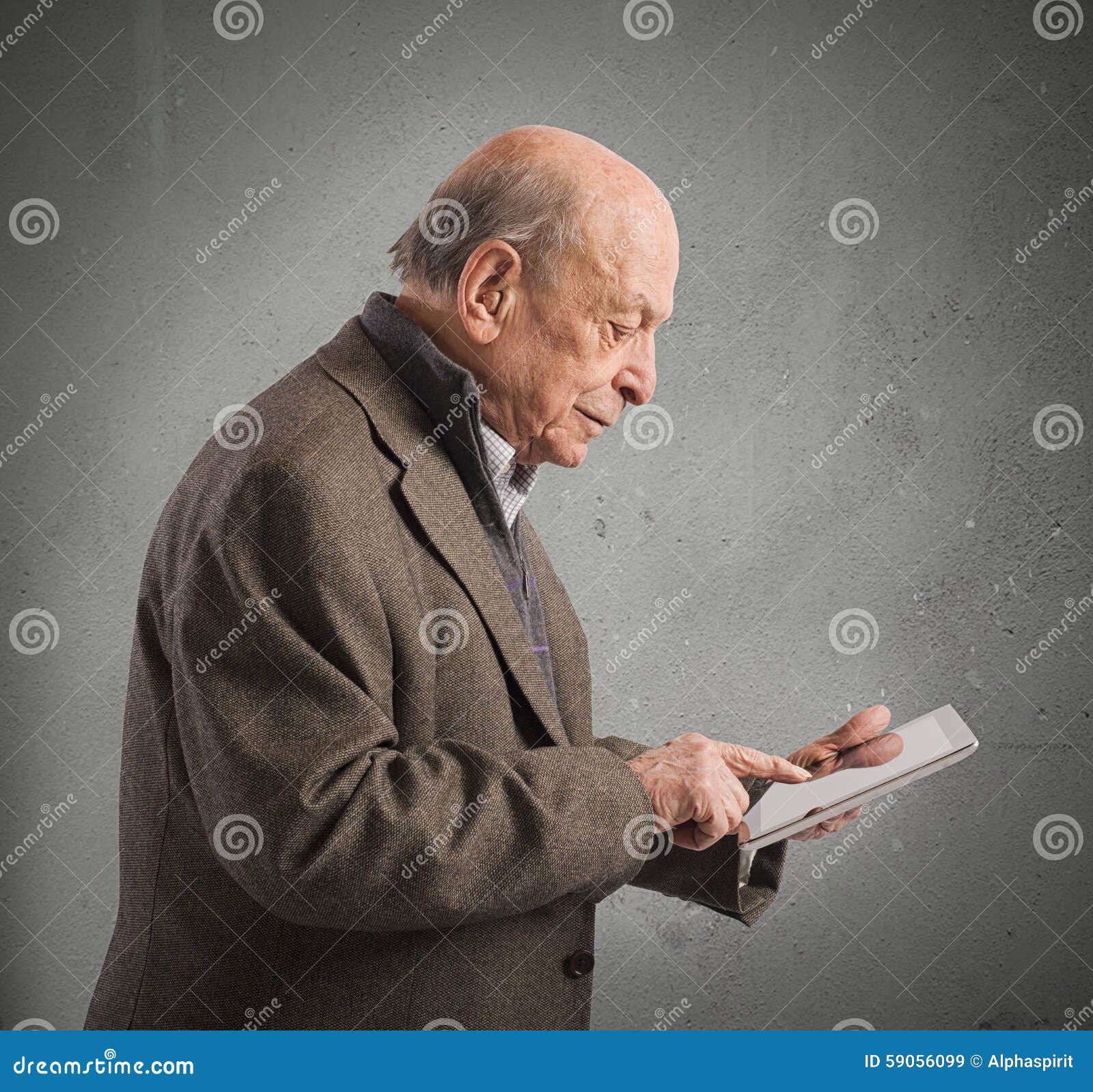 Old man surfing internet stock image. Image of download - 59056099