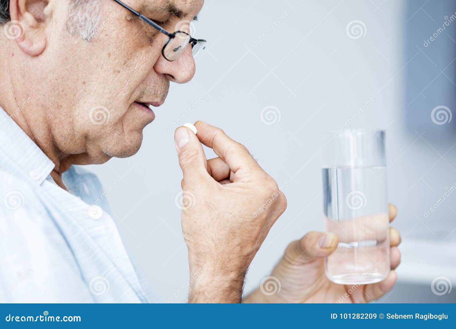 Man Taking Pills And Drinking Royalty-Free Stock Image | CartoonDealer ...