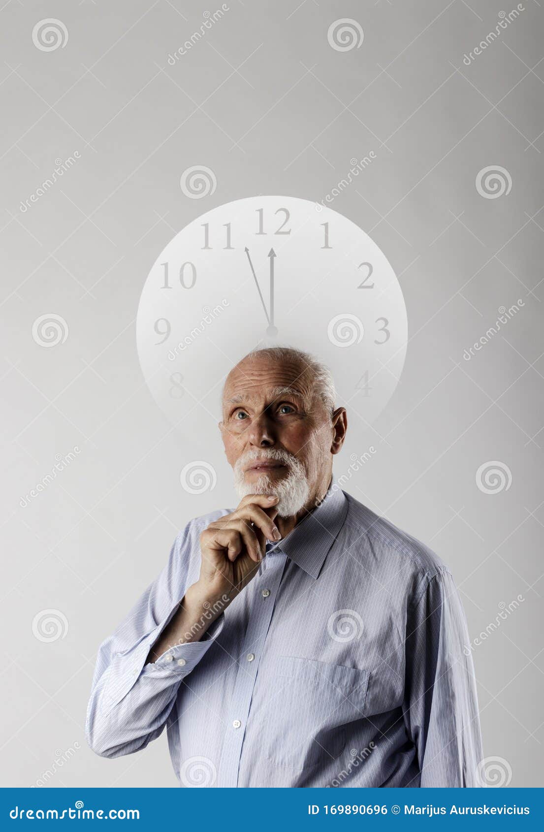 Old Man and Time. Old Man is Waiting Stock Photo - Image of grandfather ...