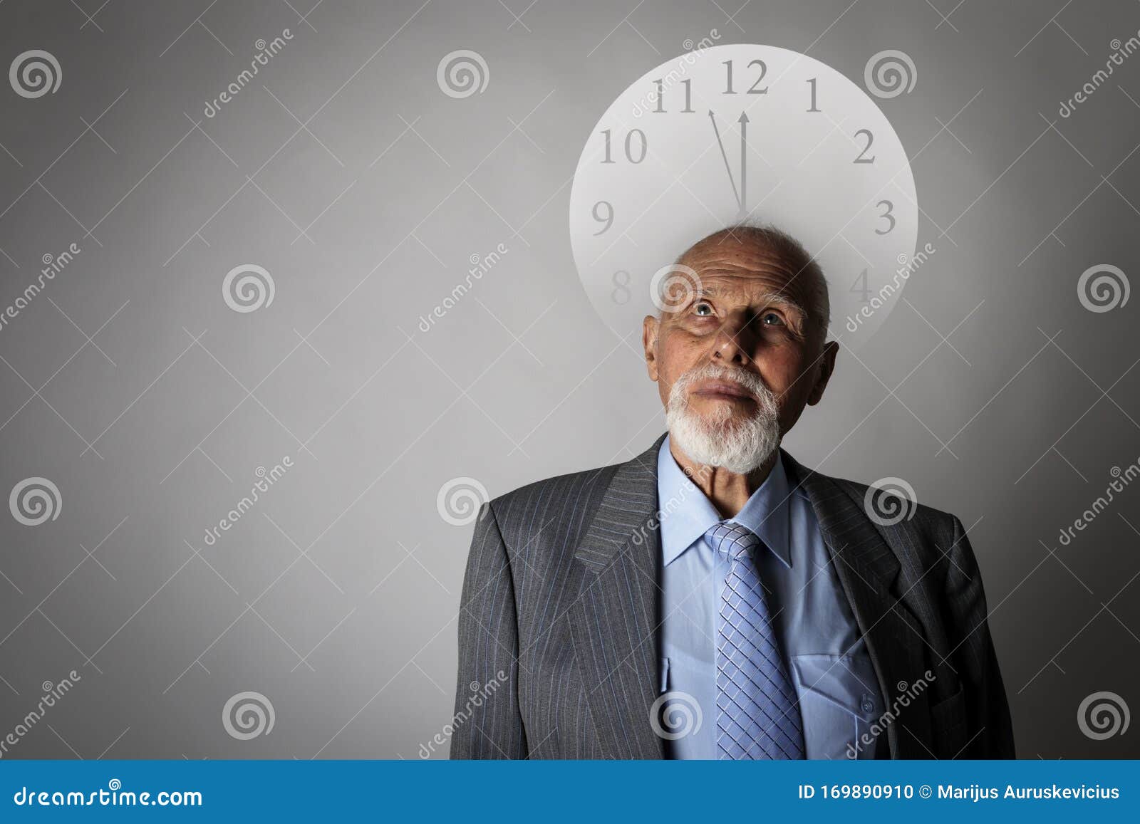 Old Man and Time. Old Man is Waiting Stock Photo - Image of passing ...