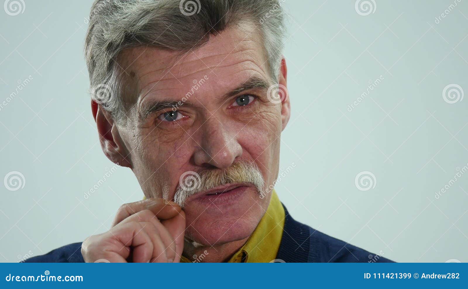 Old Man Twisting His Mustache Stock Video - Video of male, happiness ...