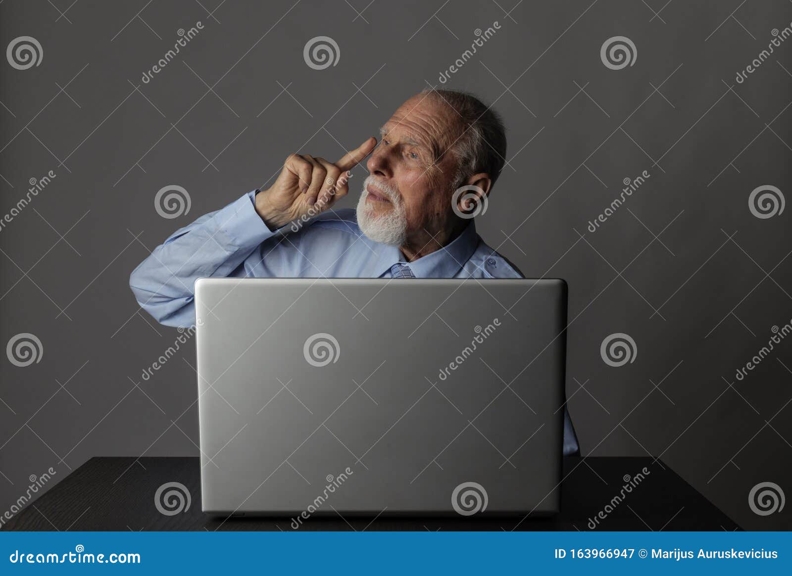 Old man using a laptop stock image. Image of laptop - 163966947