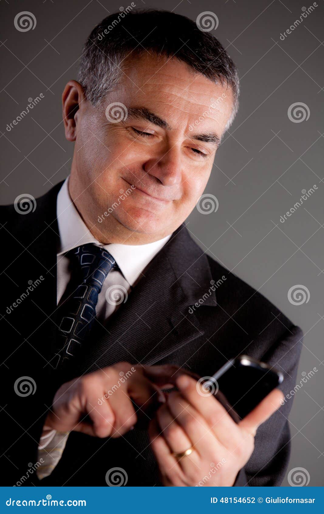Old Man Using a Mobile Phone Stock Photo - Image of mature, choice ...