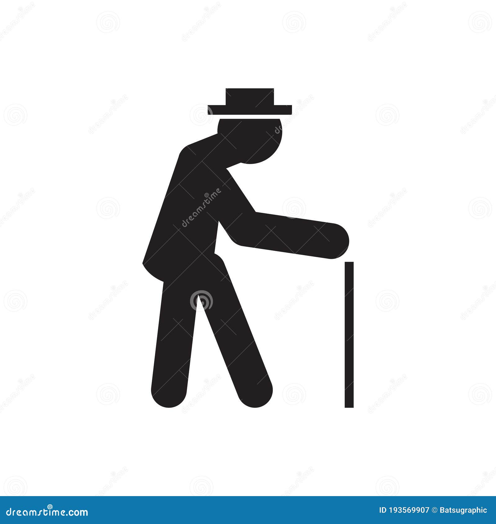 Old Man Vector Icon Logo Design Stock Illustration - Illustration of ...