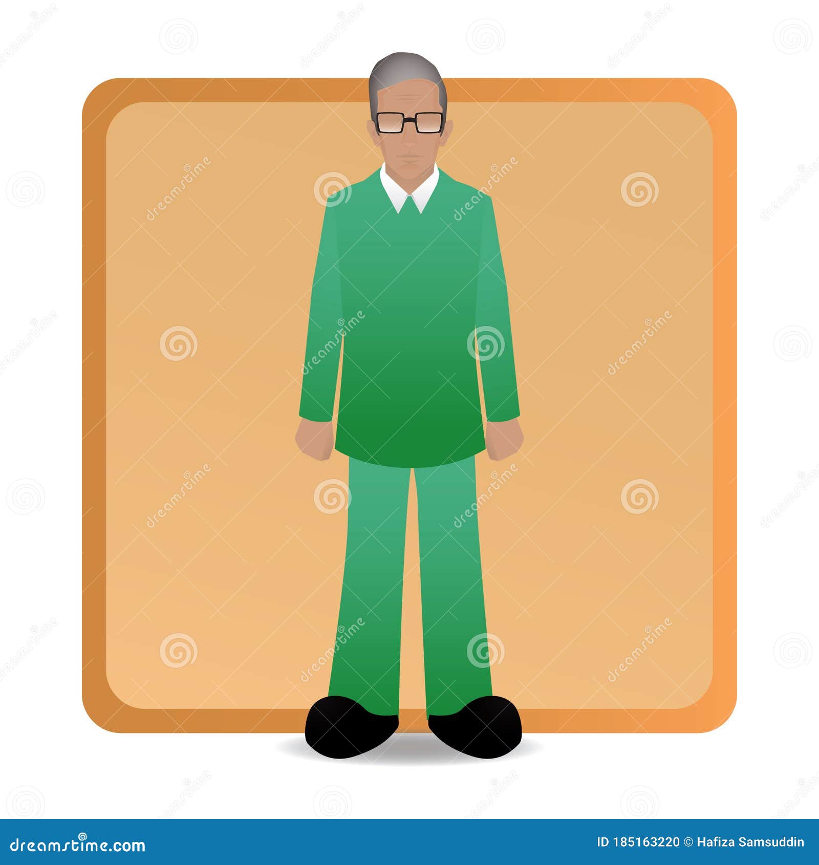 Old Man. Vector Illustration Decorative Design Stock Vector ...