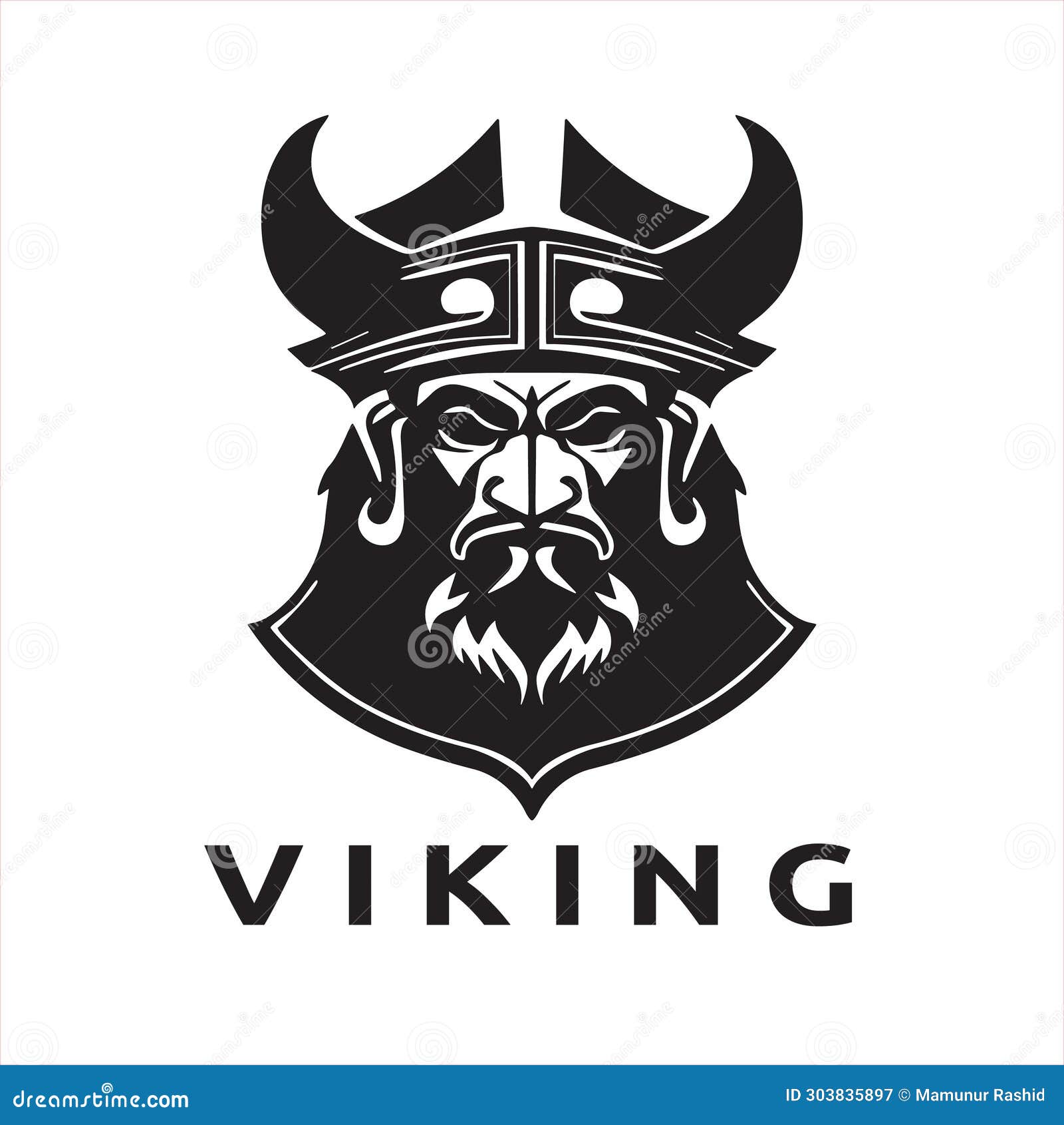 Old Man Viking Logo Design. Stock Vector - Illustration of element ...