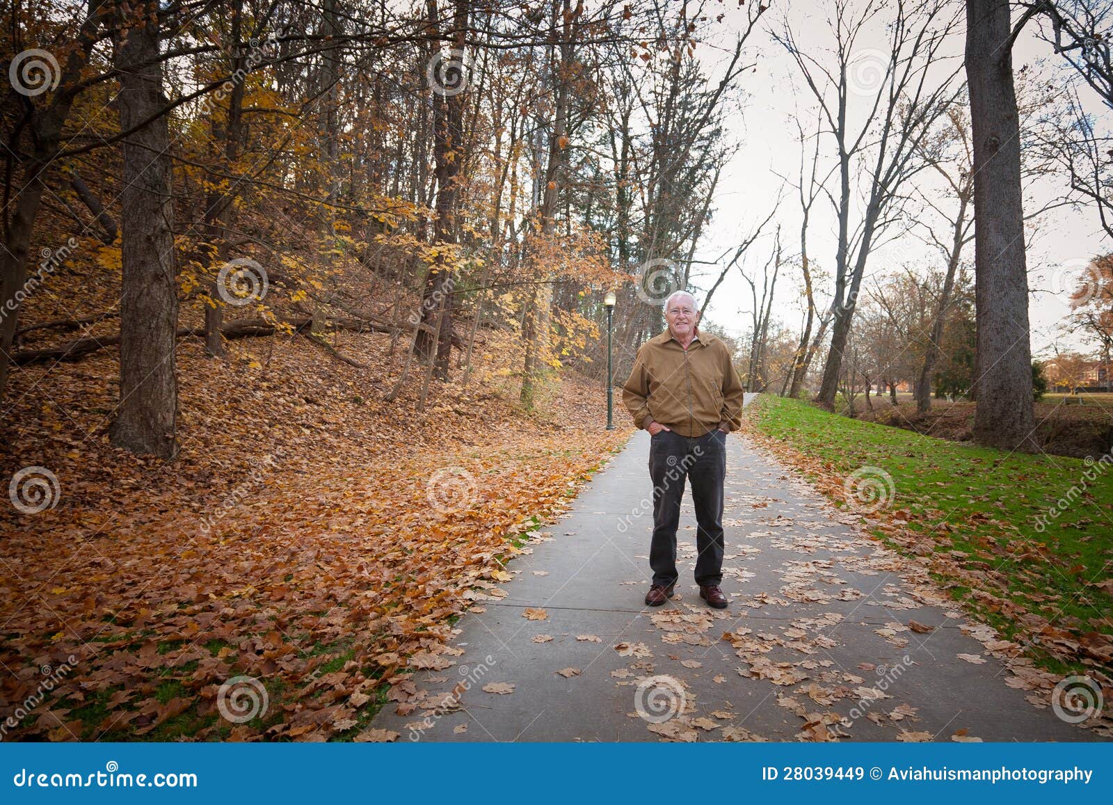 Old Man Walking on a Trail stock image. Image of friendly - 28039449