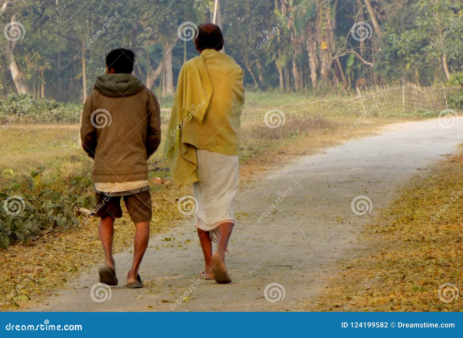 Old Man Walking Two Man Road Winter Village Editorial Photography ...