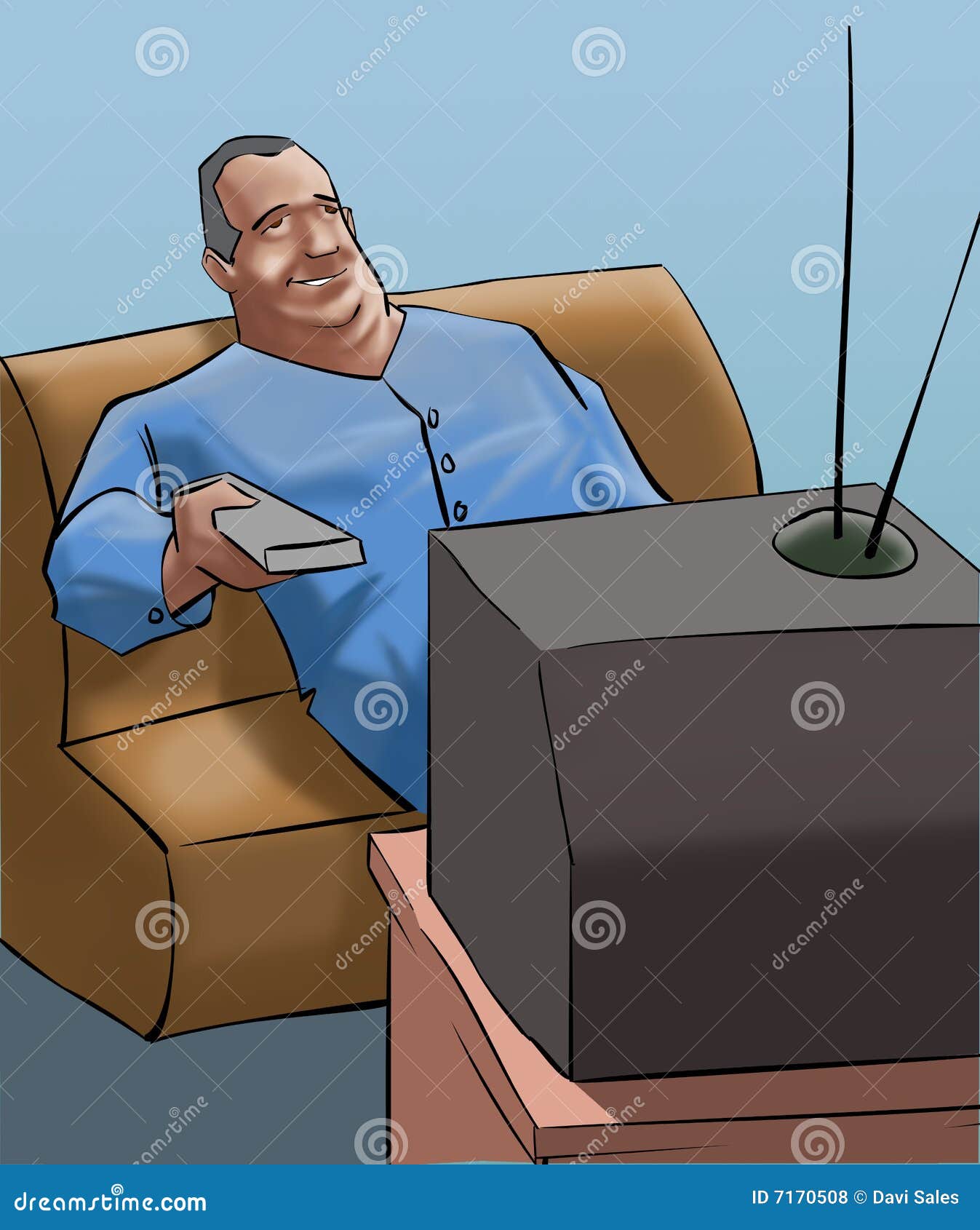Man Watching Tv