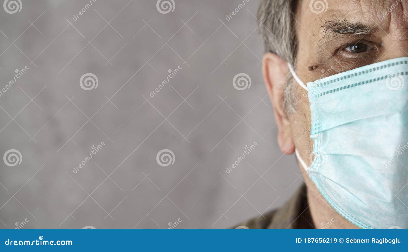 Old Man Wearing Medical Mask Stock Image - Image of elderly, mature ...