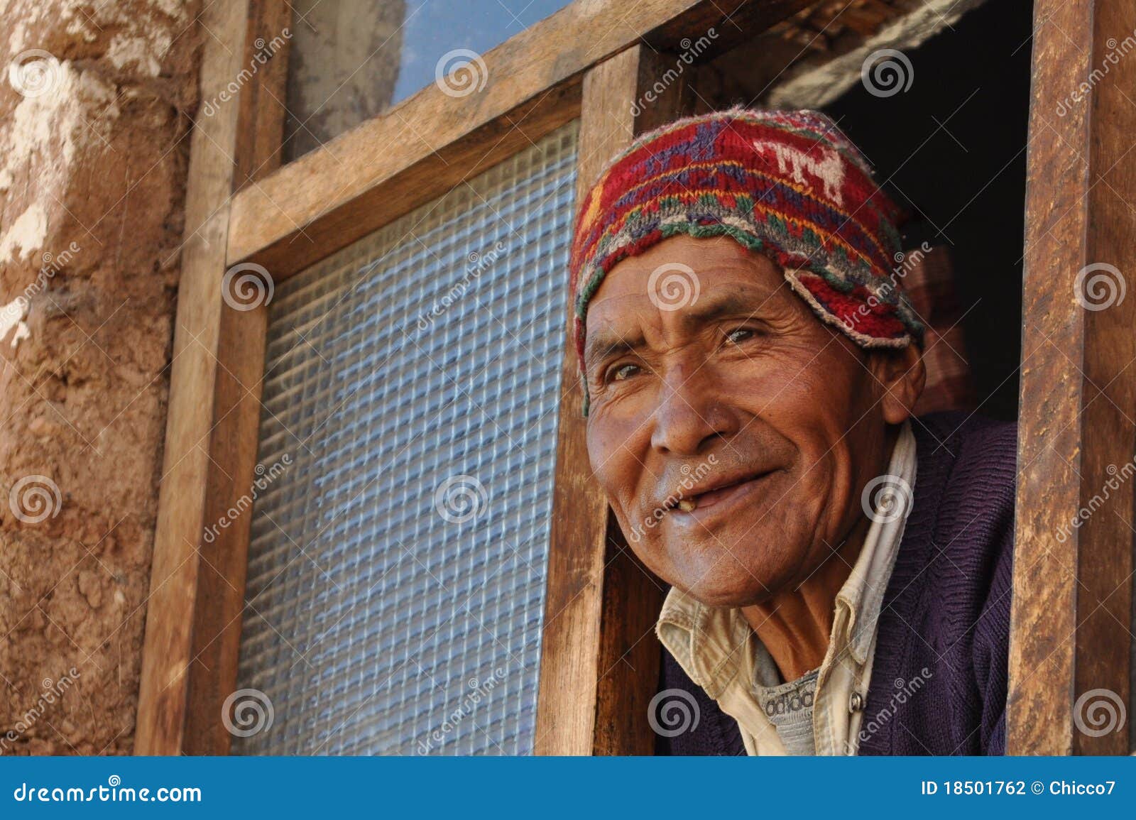 Old Man at the Window in Peru Editorial Photography - Image of ...