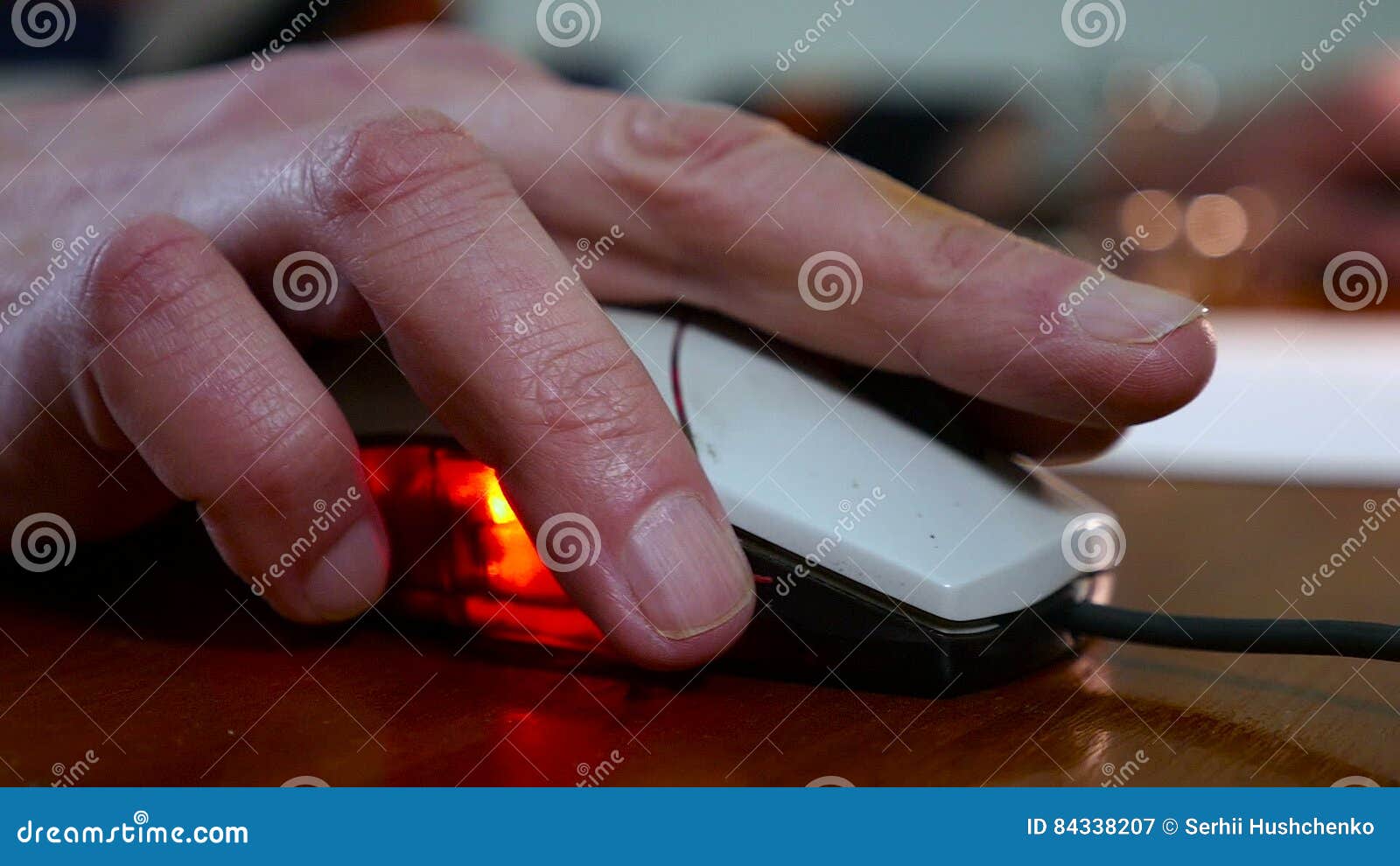 Old man working with mouse stock video. Video of concerned - 84338207