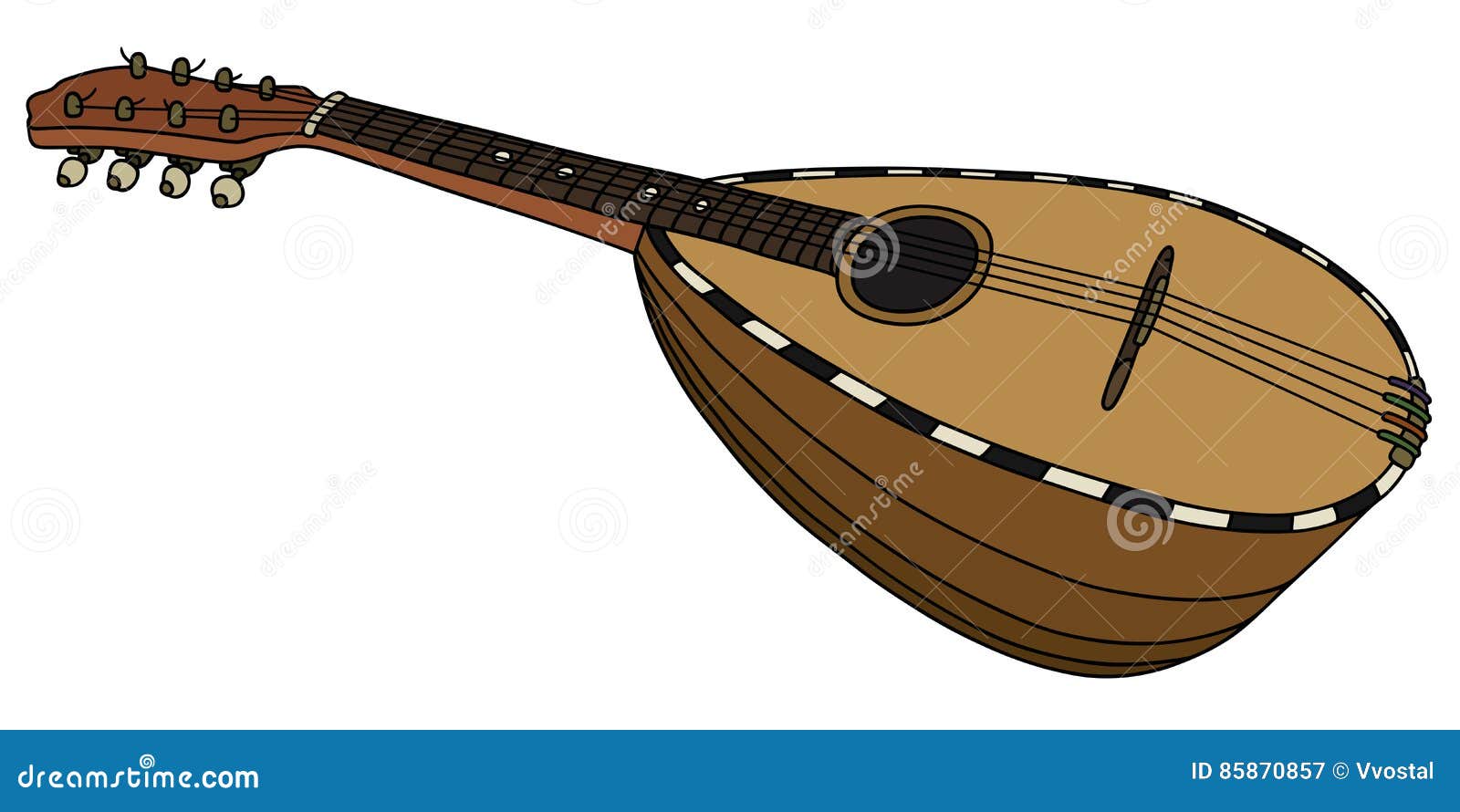 Old Mandolin Cartoon Vector | CartoonDealer.com #85870857