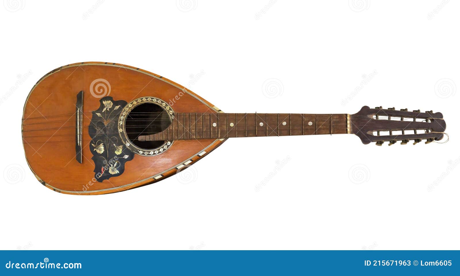 Mandolin Isolated On A White Background. Side View. Baroque String ...