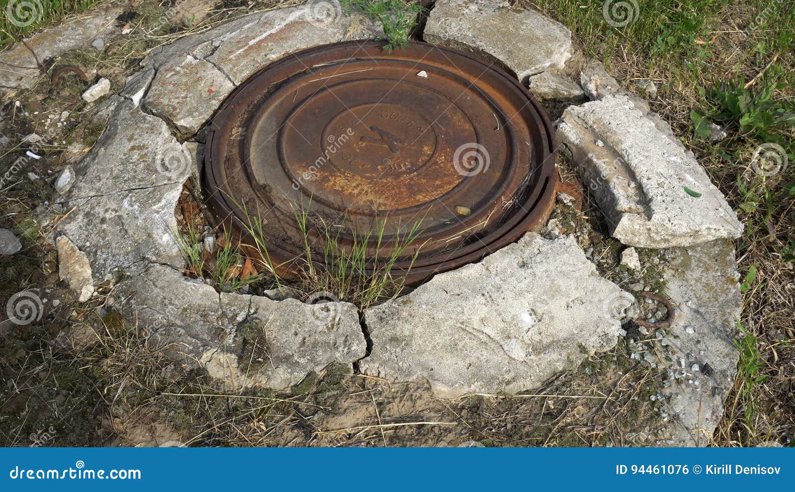 Old Manhole, Rusted and Broken Stock Footage - Video of abstract ...