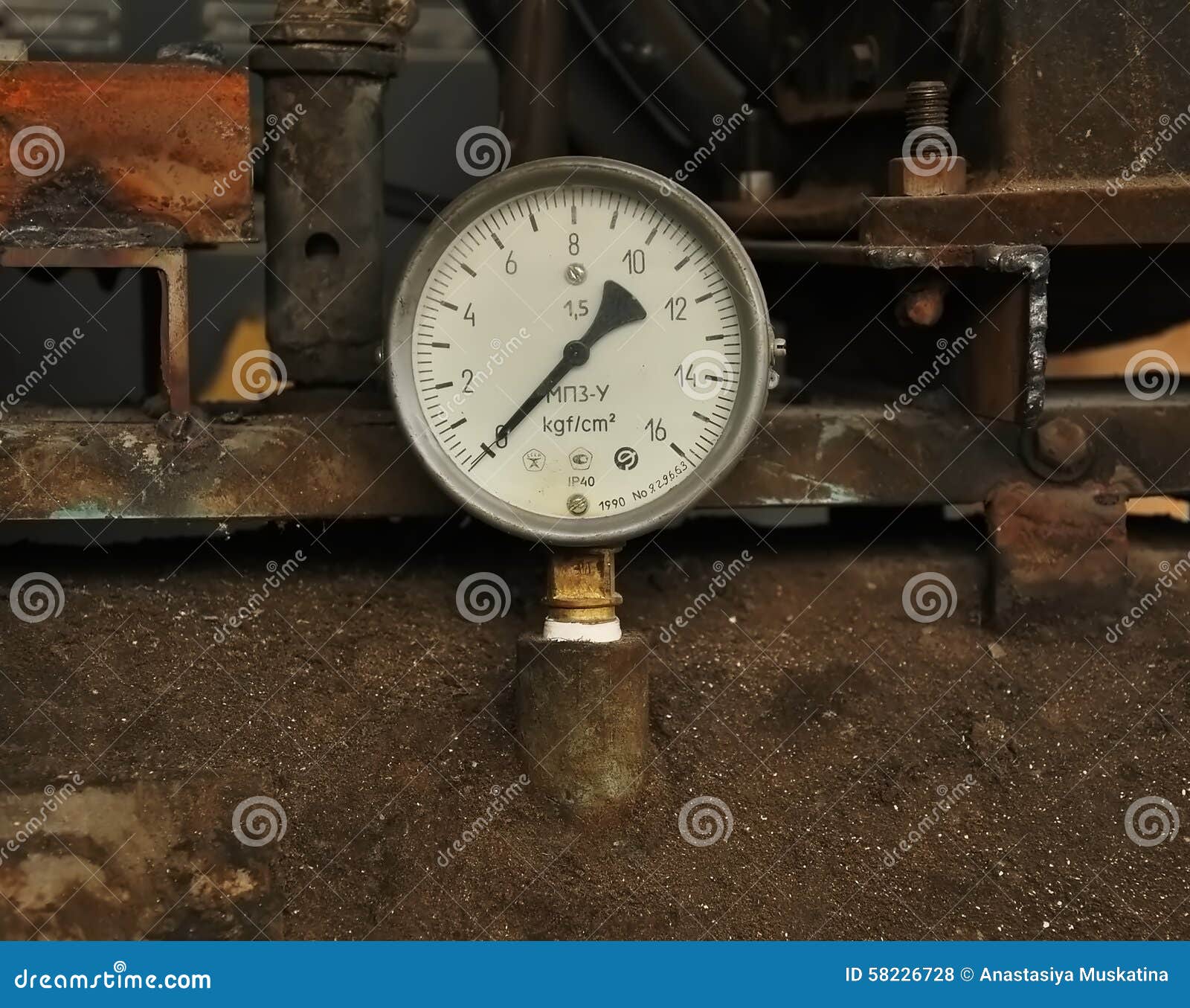 Manometer With Scale Up To 1 Mpa Showing Pressure Of 0.3 Mpa Without ...