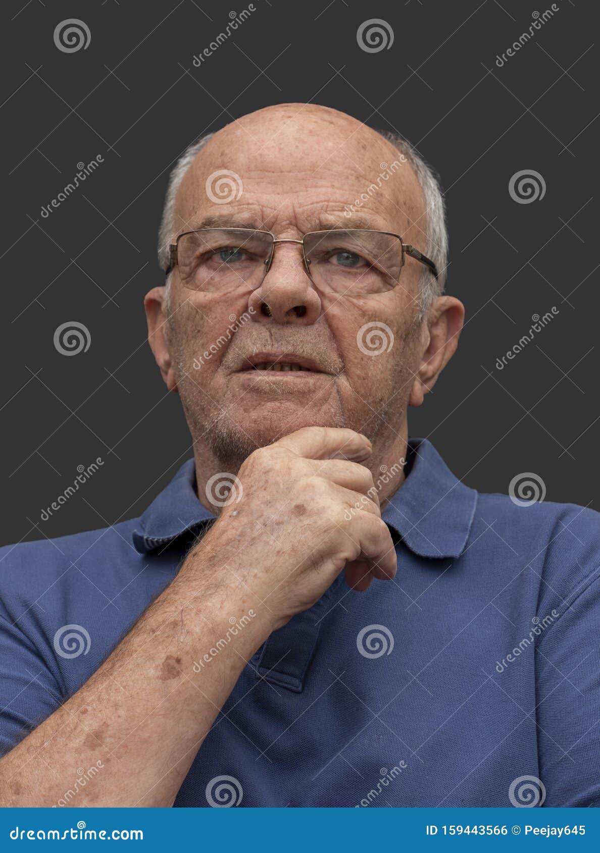 Old Mans Portrait with Spectacles Stock Photo - Image of porarit ...